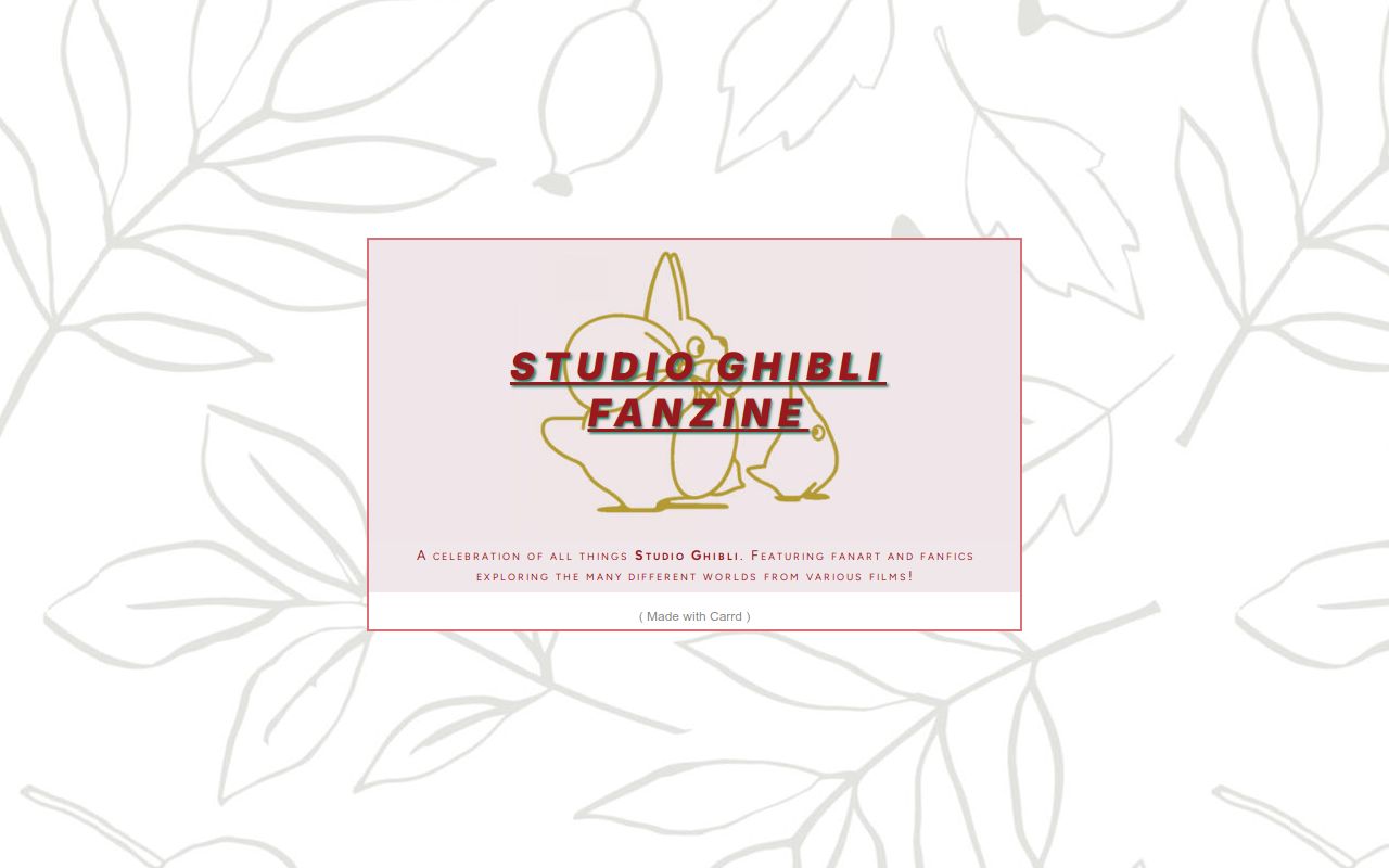 Studio Ghibli Zine